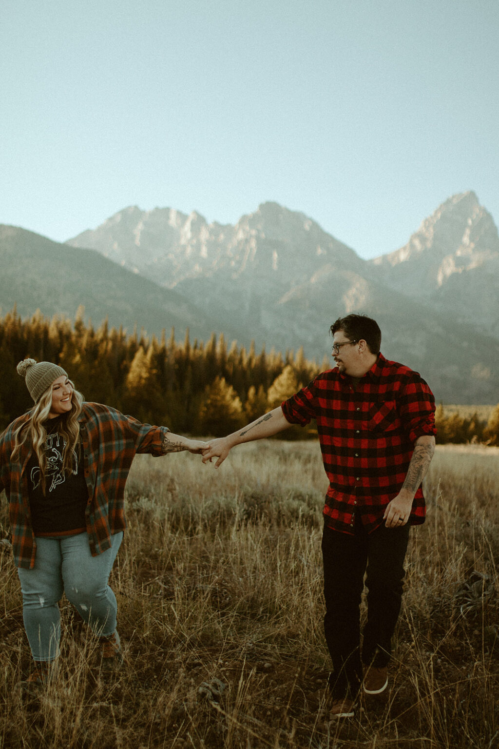 Windy Point Turnout Grand Teton National Park Anniversary Session