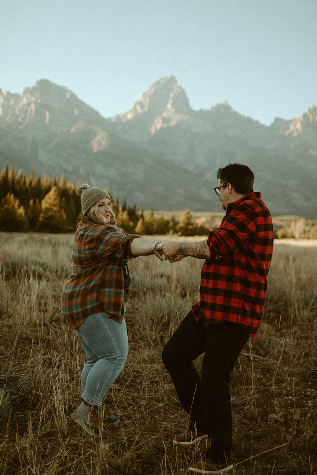 Windy Point Turnout Grand Teton National Park Anniversary Session