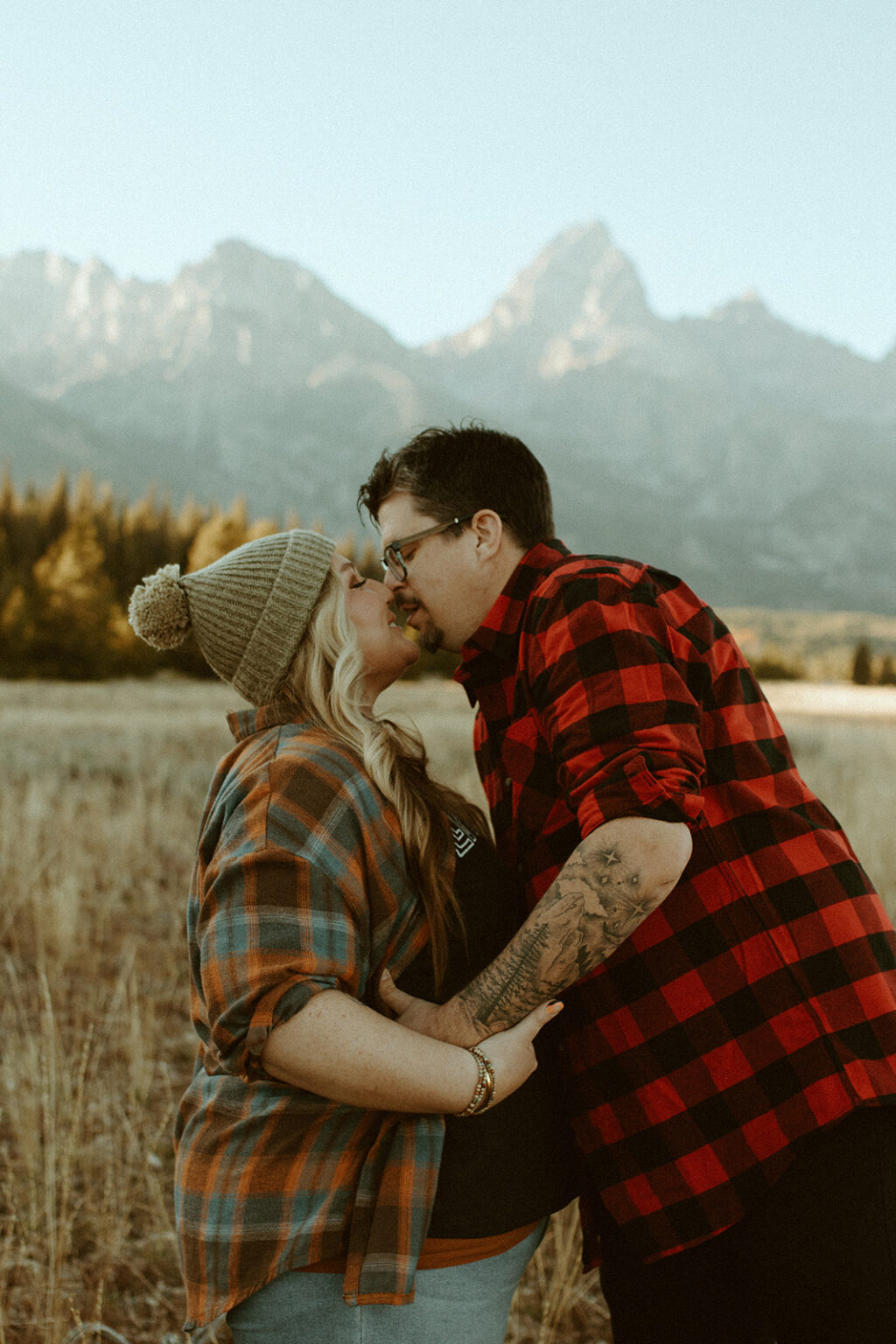 Windy Point Turnout Grand Teton National Park Anniversary Session
