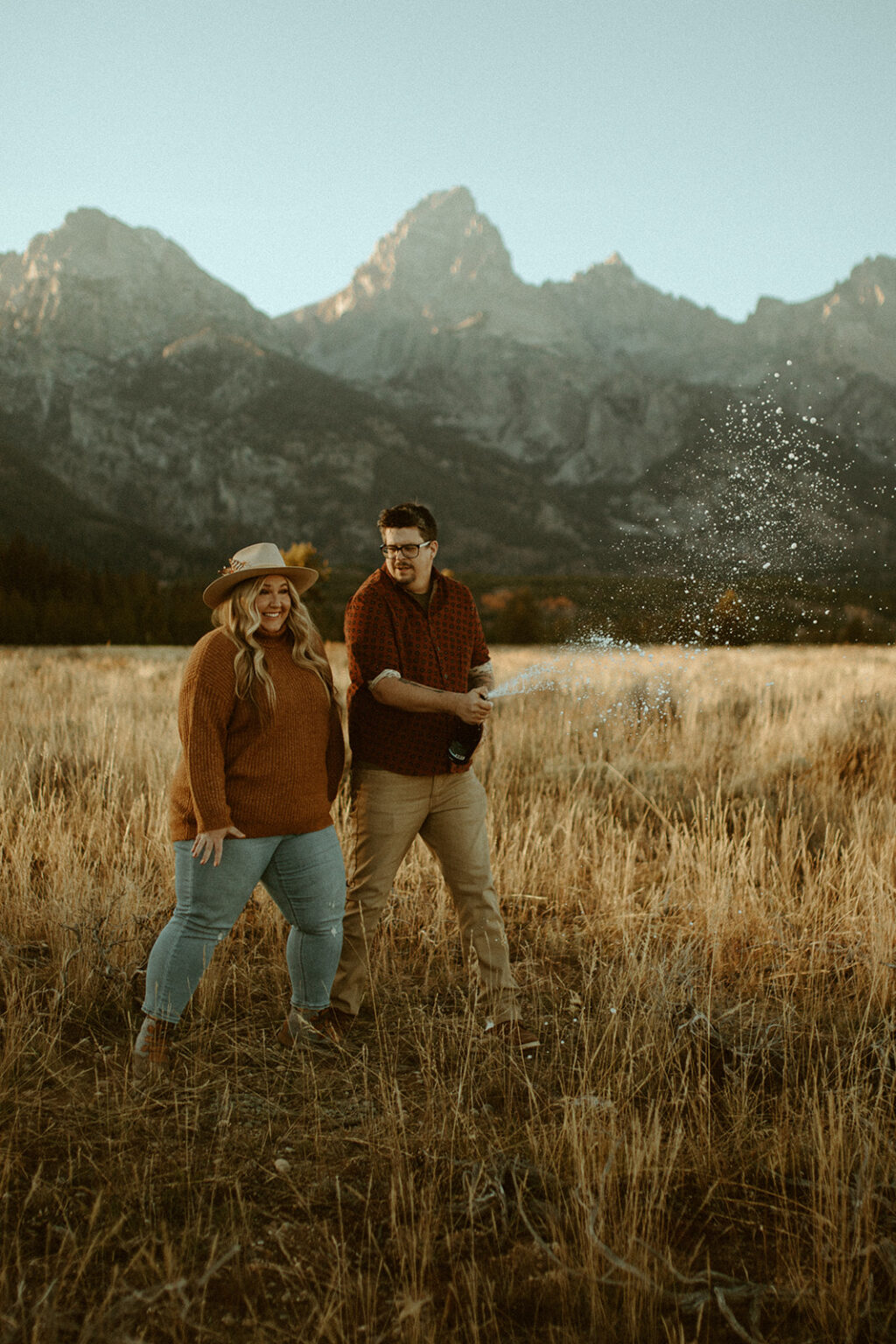 Windy Point Turnout Grand Teton National Park Anniversary Session