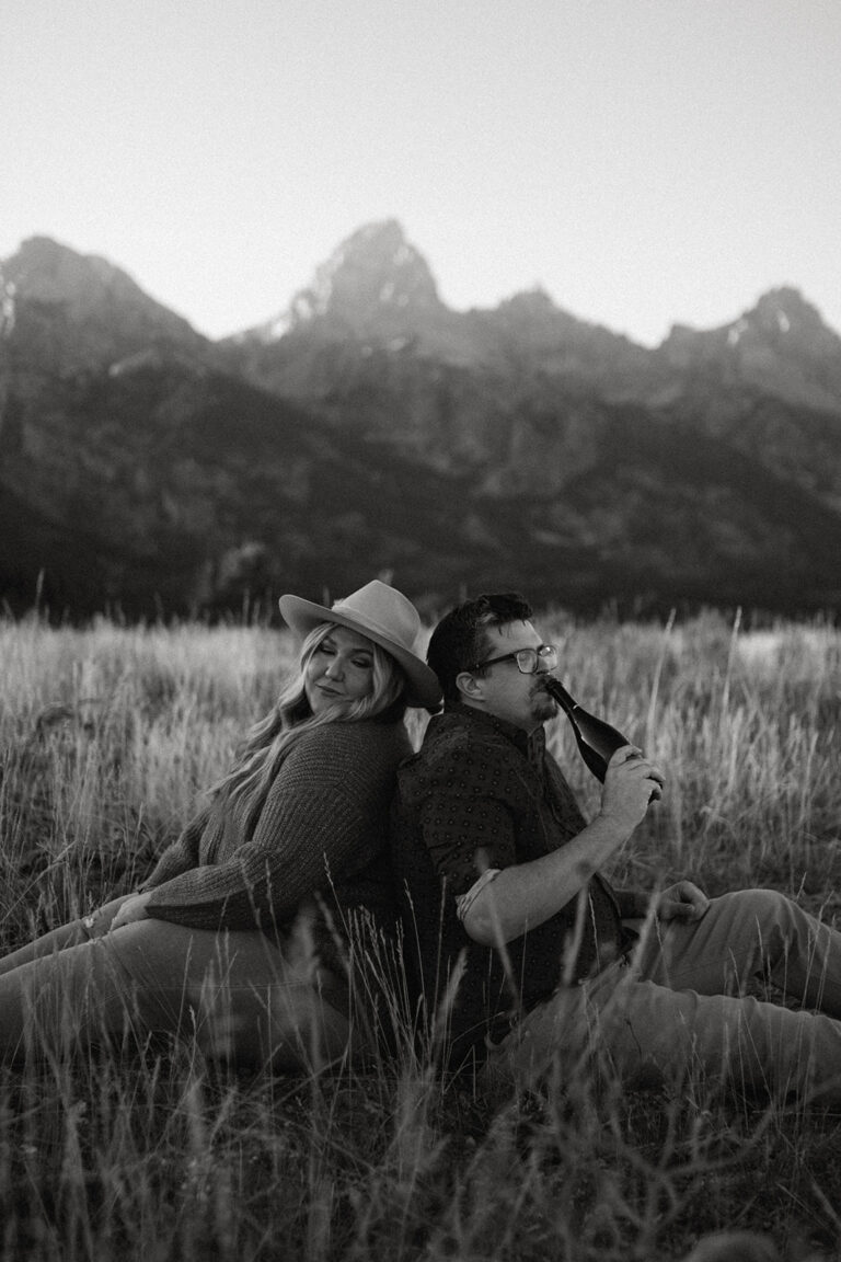 Windy Point Turnout Grand Teton National Park Anniversary Session