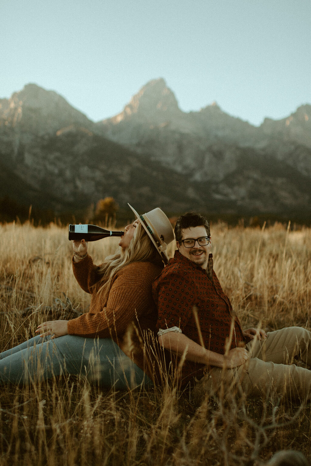 Windy Point Turnout Grand Teton National Park Anniversary Session