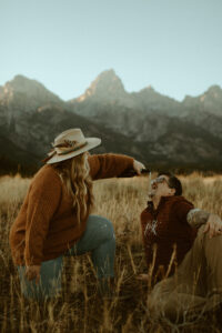 Windy Point Turnout Grand Teton National Park Anniversary Session