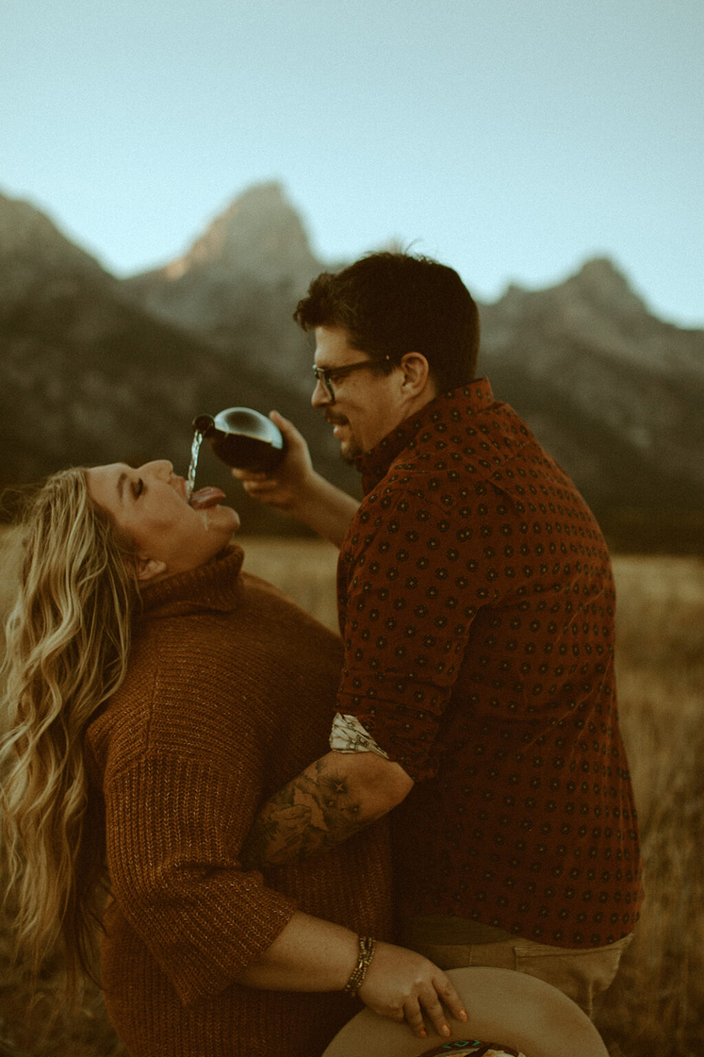 Windy Point Turnout Grand Teton National Park Anniversary Session