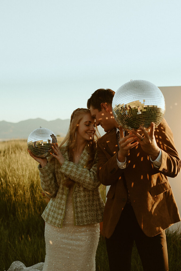 Groovy Modern Disco Themed Wedding